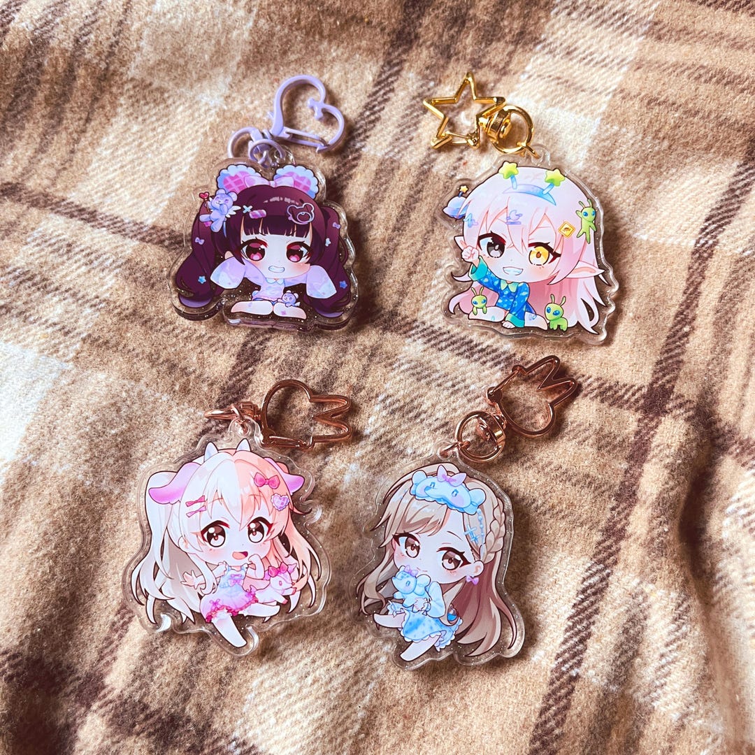 D4DJ Glitter Keychain Happy Around Peaky Pkey Photon Maiden Lyrical ...