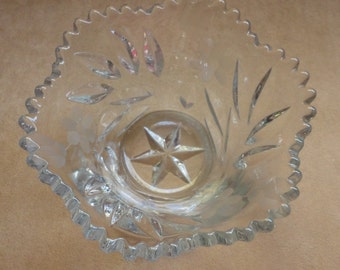 Cut glass bowls | Etsy