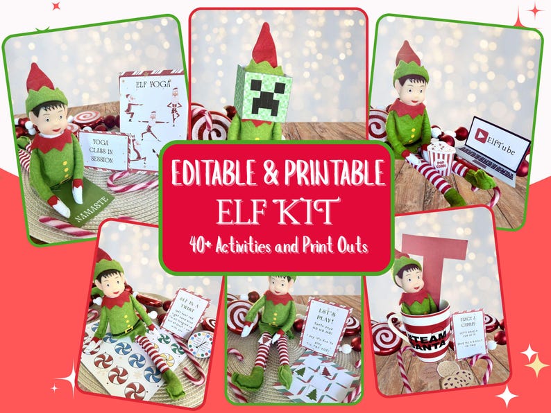 Editable Printable Elf Kit: 24 Days of Christmas Fun - Etsy
