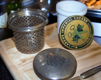 Antique Maclarens Imperial Cheese Pot, White Milk Glass, With Lid ...