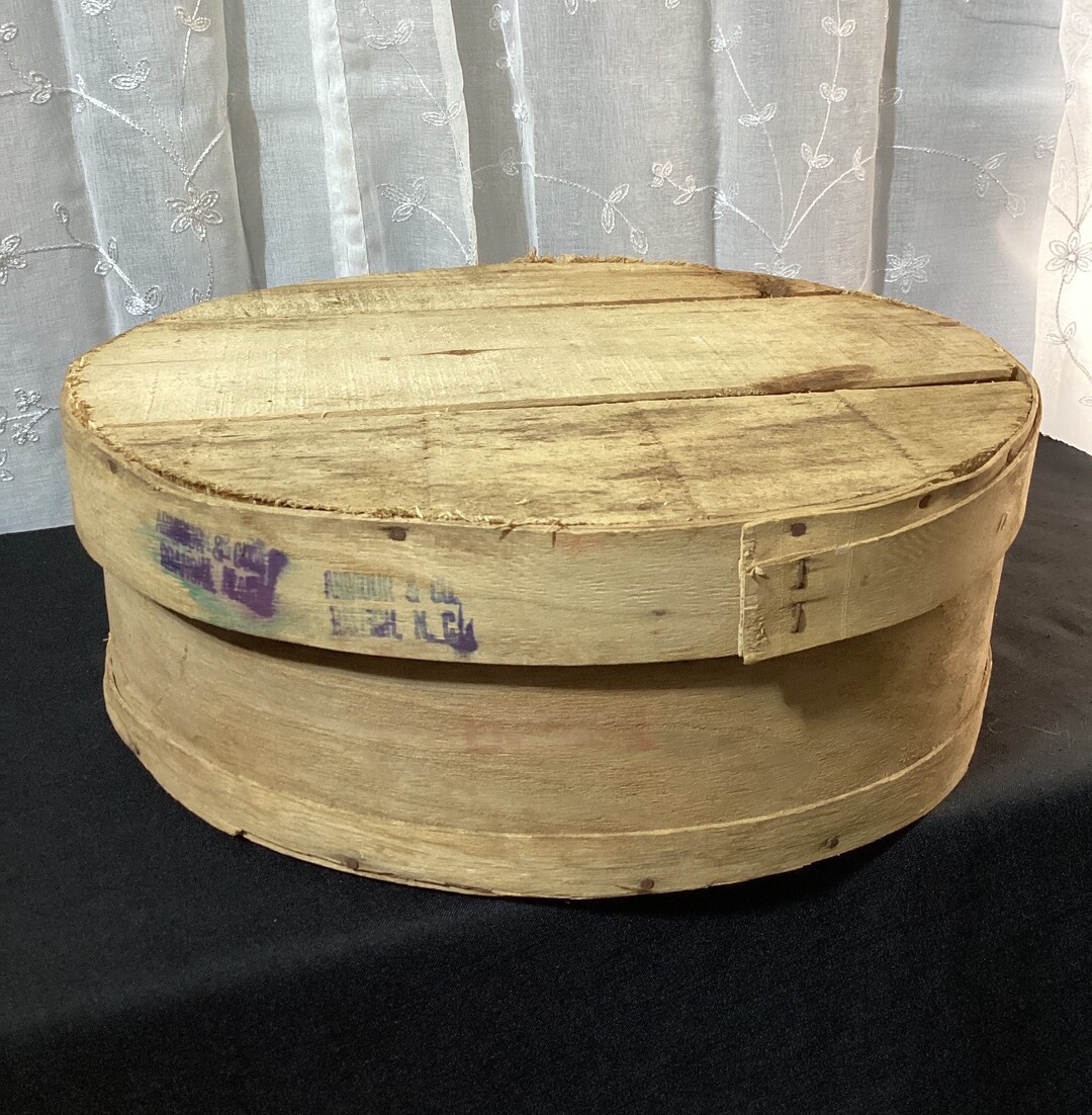 Vintage Wood Cheese Box, Round Crate With Lid, Armour and CO, Pantry ...