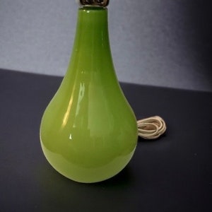 Green Teardrop Shaped Modern Small Table Lamp, Fun Lime Green Ceramic ...