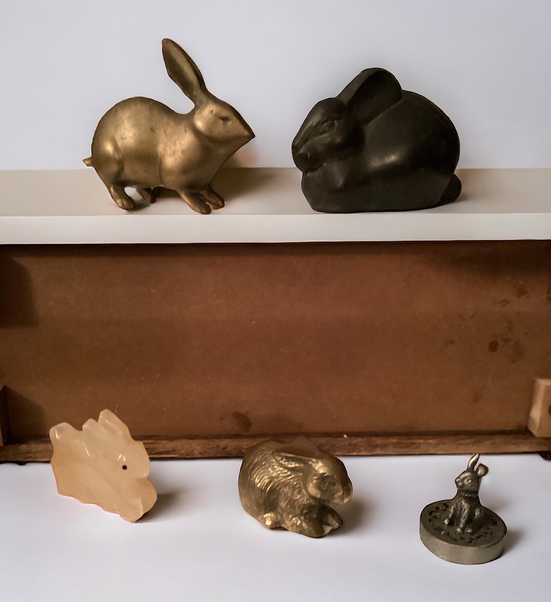 Vintage Rabbit Figurines, Bunny Miniatures, Rabbit Collectibles, Sold ...