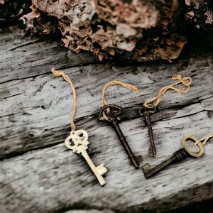 Vintage Large Metal Skeleton Keys, Wall Decor Decorative Set of 4 ...