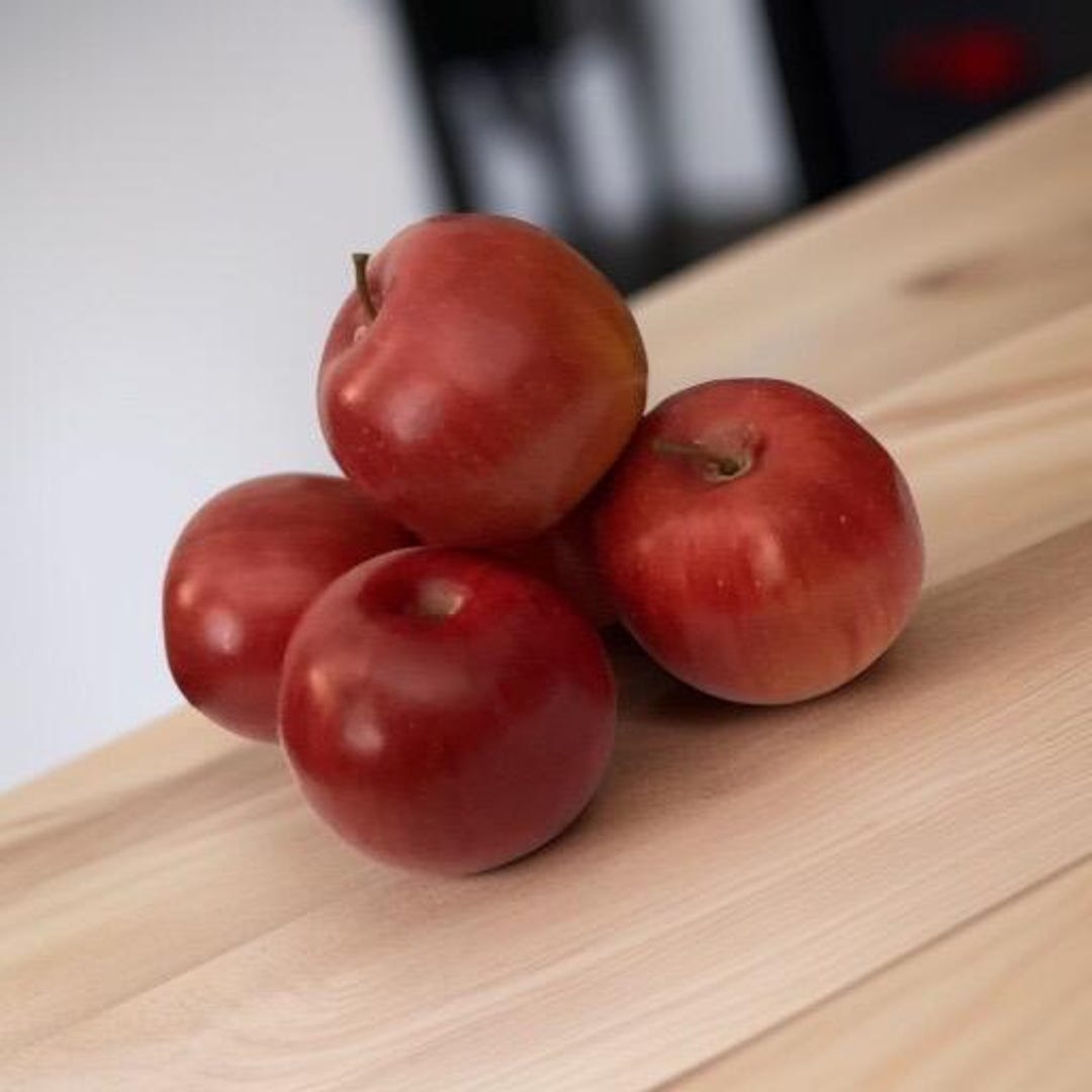 Vintage Wood Red Apples, Artificial Fruit, Farmhouse Decor, Lot of 5 - Etsy