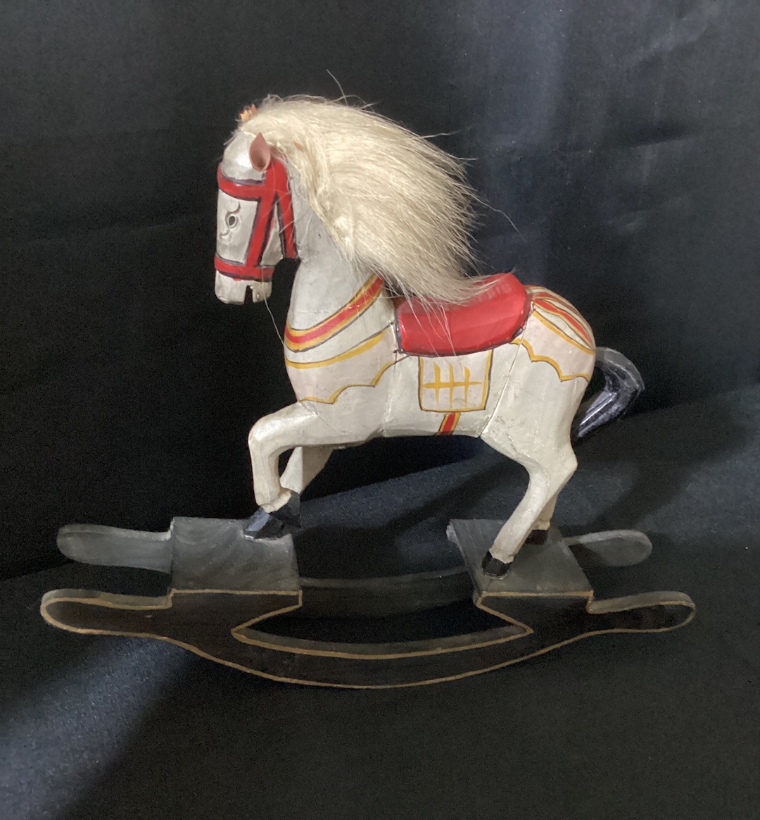 Vintage Wooden Rocking Horse, Handmade Rocking Horse Figurine - Etsy