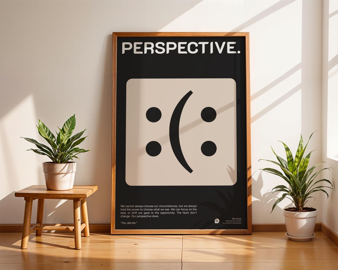 Perspective Poster, You Decide Print, Minimalist Swiss Design, Choice ...
