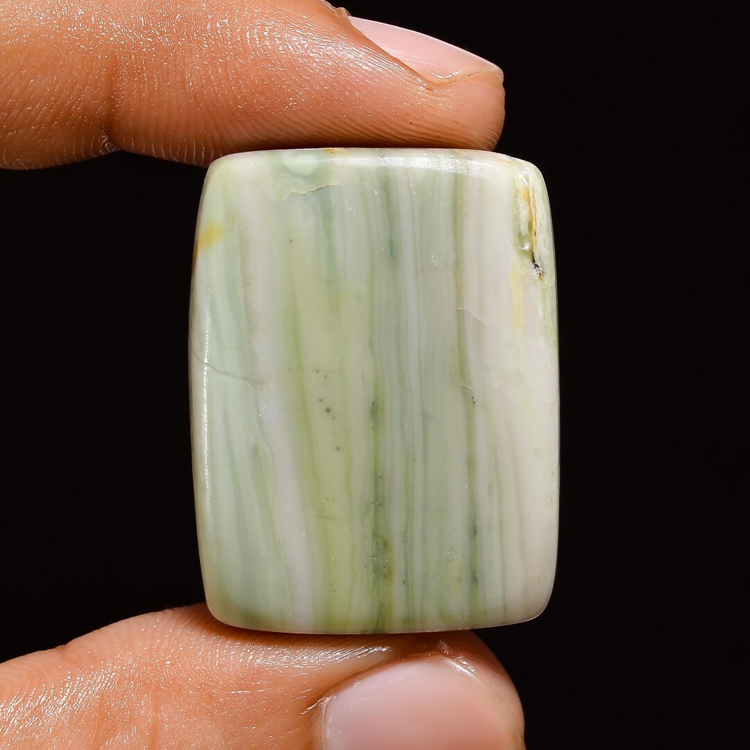 Larsonite Jasper Cabochon, Radiant Cut Gemstone (31x24x6mm) - Etsy