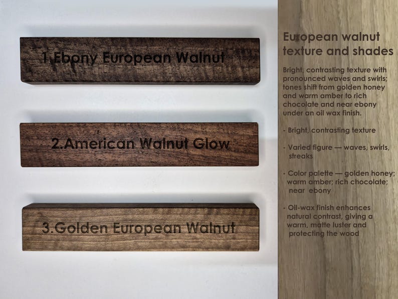 Minimalist Walnut Wooden Handle, Modern Cabinet Pull for Kitchen ...