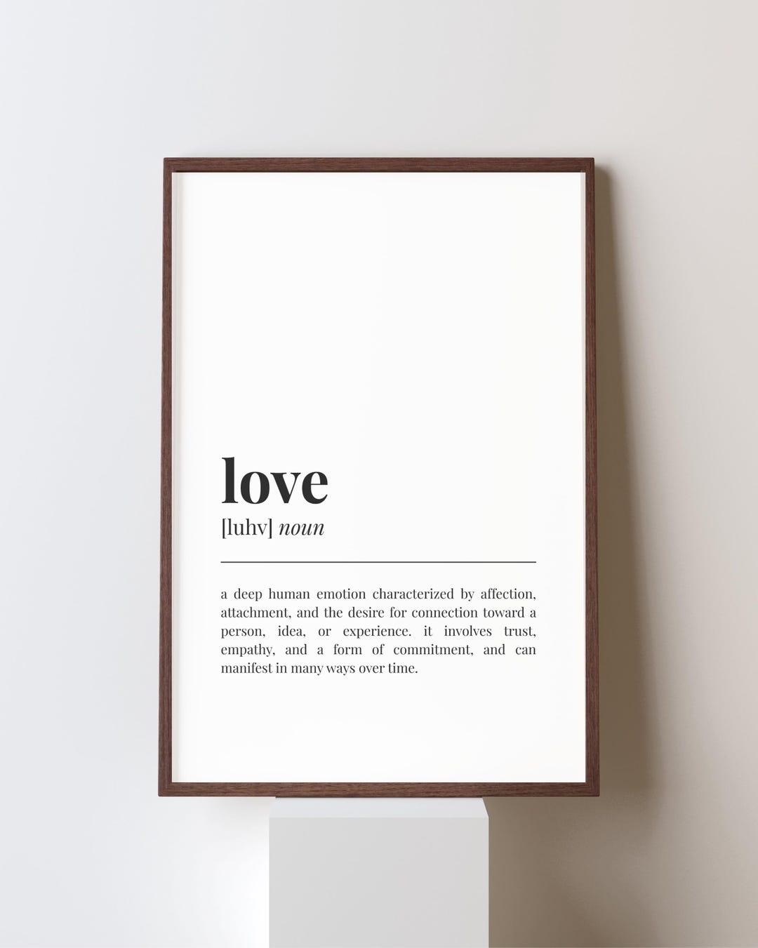 Love Definition Print, Printable Love Poster, Romantic Wall Art ...