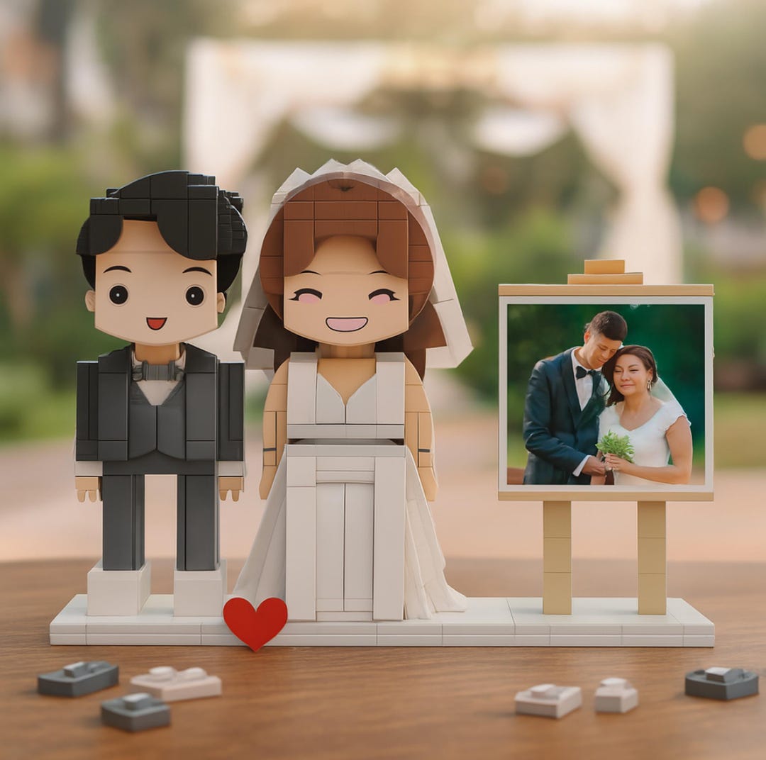 Custom Couple Brick Figures: Personalized Brick Figures, 3D Figures ...