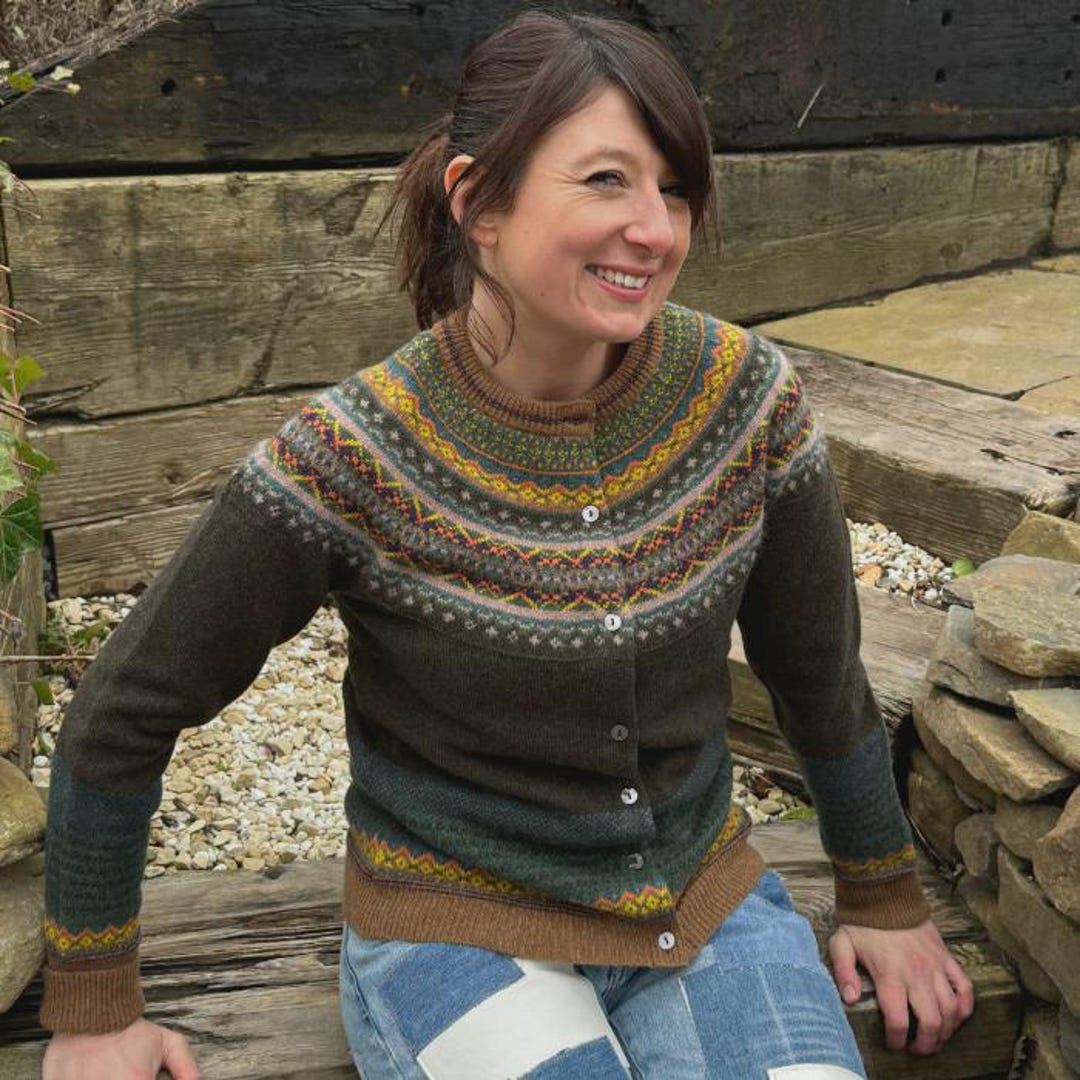 Highland Eribé Fair Isle Wool Cardigan – Scottish Heritage Knit Sweater ...