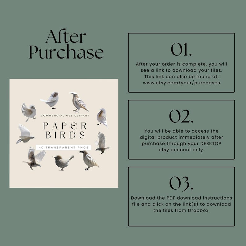 Paper Birds Clipart Bundle | 40 White Paper Bird Pngs | Commercial Use ...