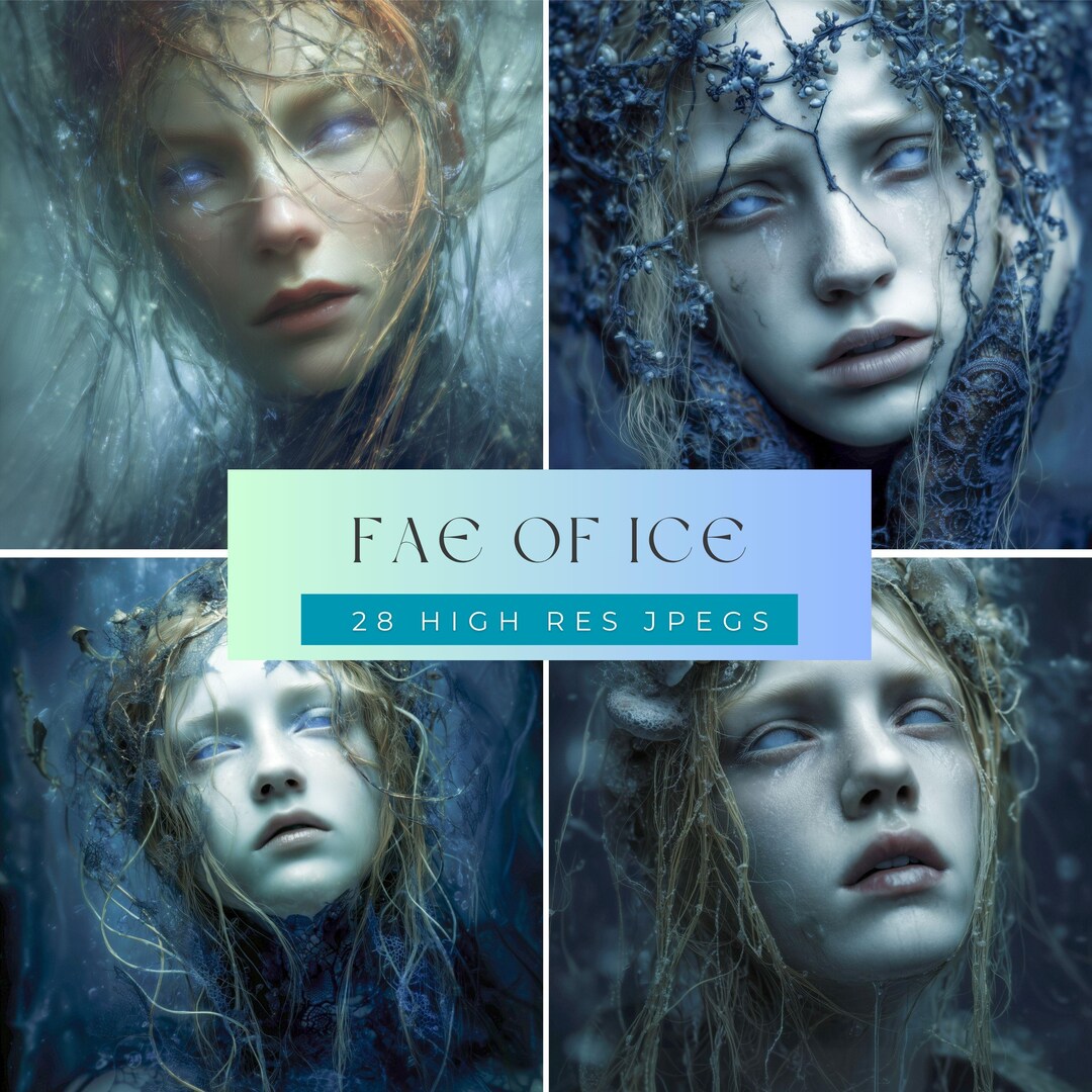 Fae of Ice | Frozen Fantasy Portraits | Ethereal Digital Papers ...