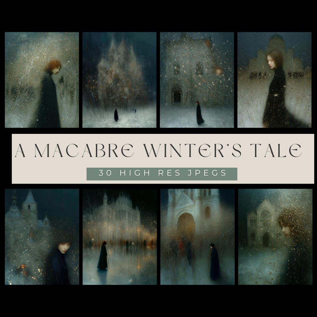 A Macabre Winter’s Tale – 30 Gothic Winter Fantasy Digital Papers ...
