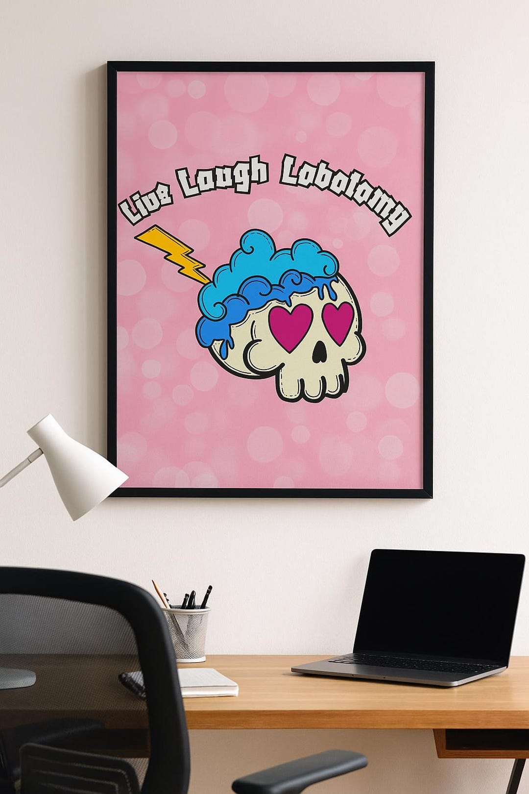 Live Laugh Lobotomy Poster: Pastel Punk Skull Print (digital Download ...