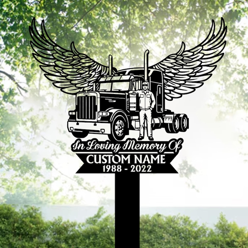 Big Truck Grave Marker - Etsy