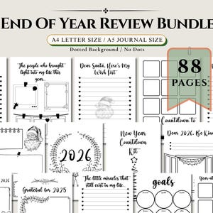 2025 Year End Review Journal • 2026 Goal Planner (Printable PDF) - Etsy 日本