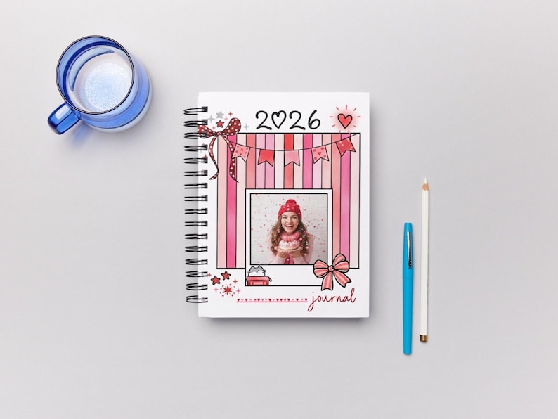 2026 Planner Title Page With Photo Frame, Personalized Journal Cover ...