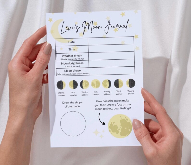 Phases of the Moon Activity Printable Worksheet Personalised, Moon ...