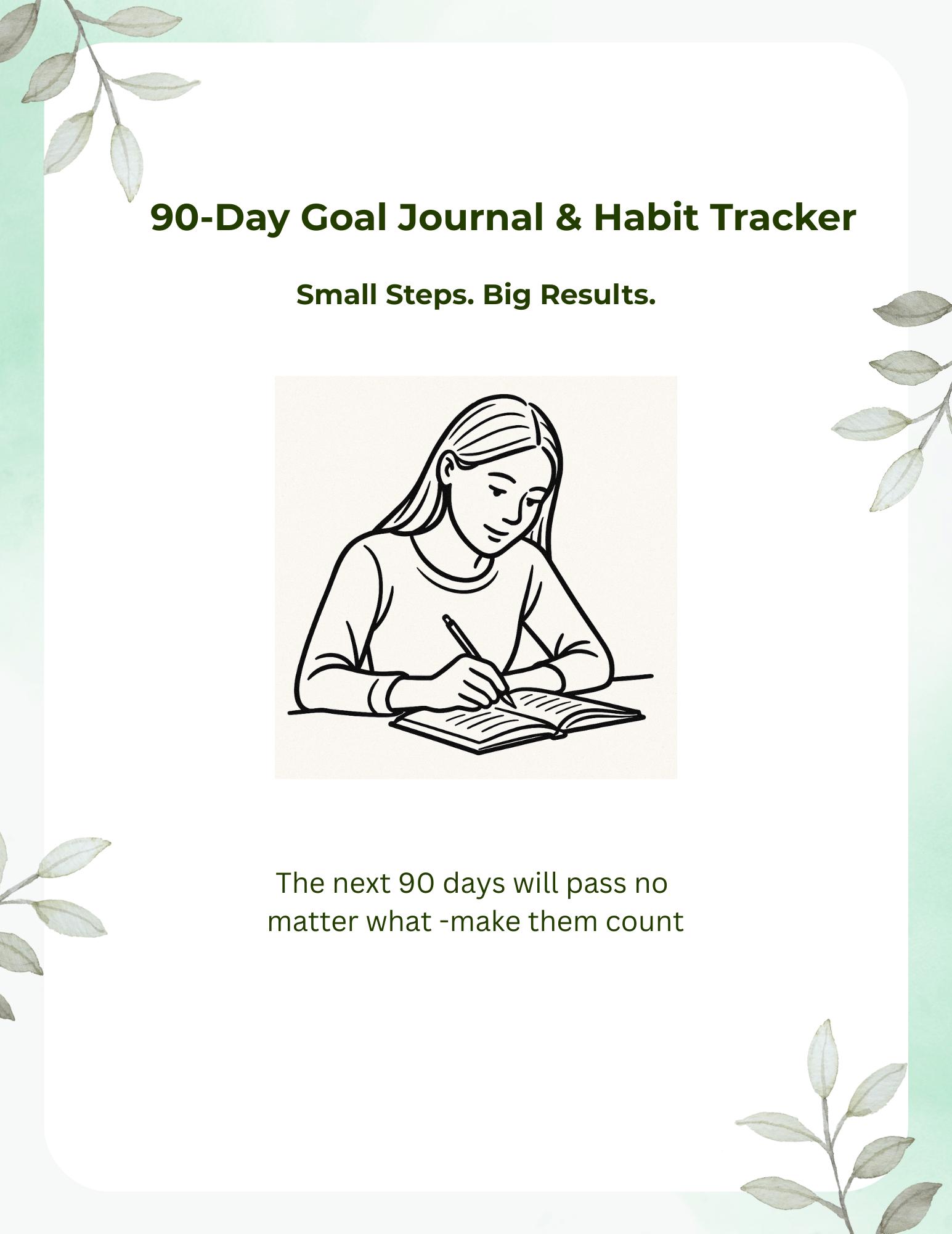 90-day Goal Journal & Habit Tracker: Guided Self-improvement Planner ...
