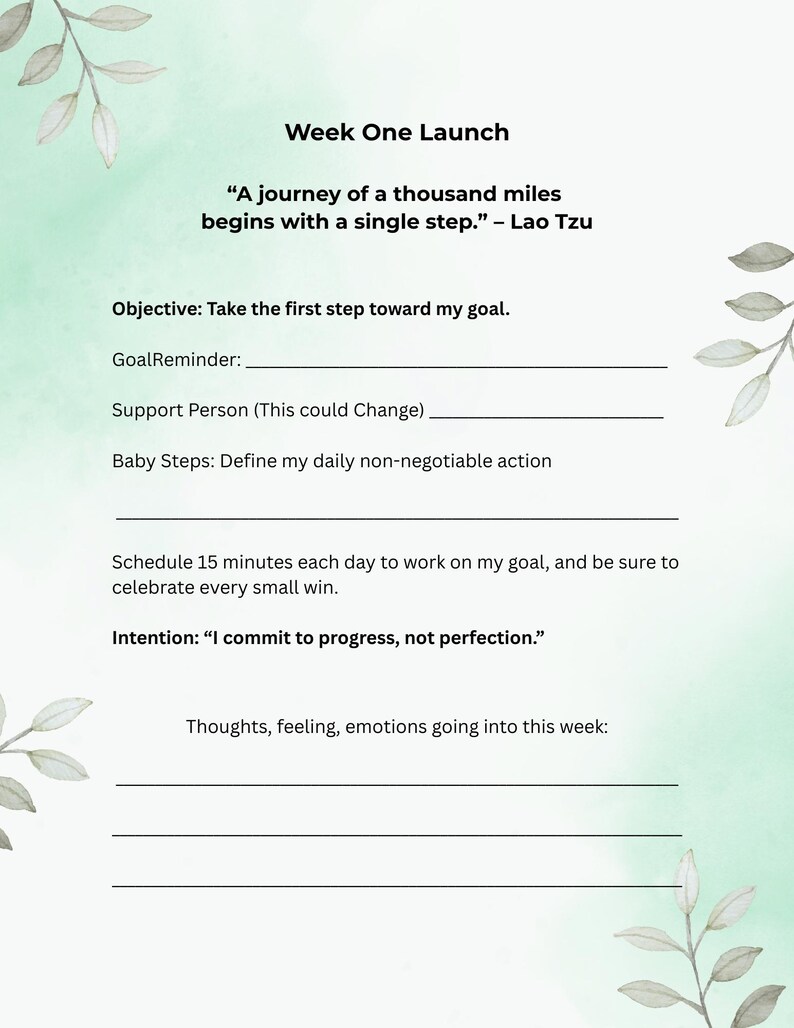 90-day Goal Journal & Habit Tracker: Guided Self-improvement Planner ...