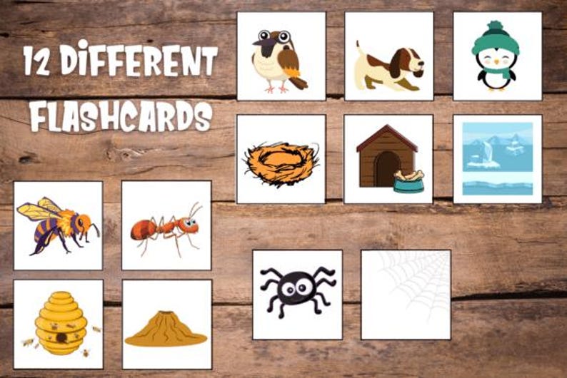 Printable Montessori Animal Habitat Flashcards Game for Kids ...