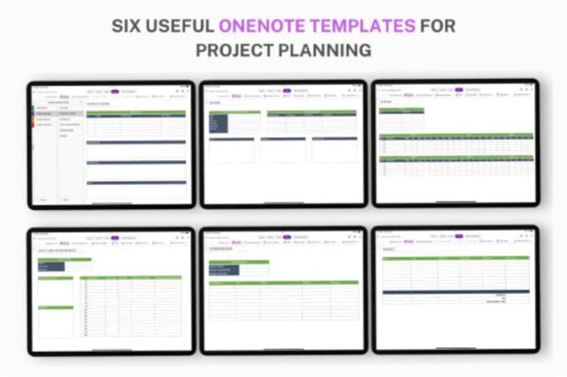 All-in-one Onenote Digital Project Planner Template for Managers ...