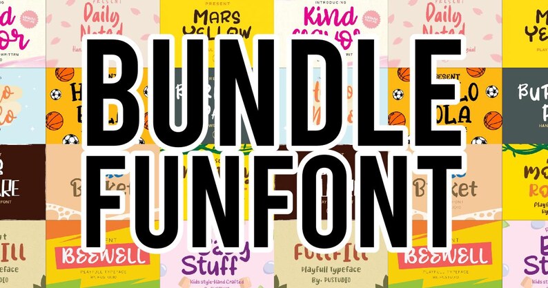 Fun Fonts Bundle: 25 Handwritten & Script Fonts for Cricut (digital ...