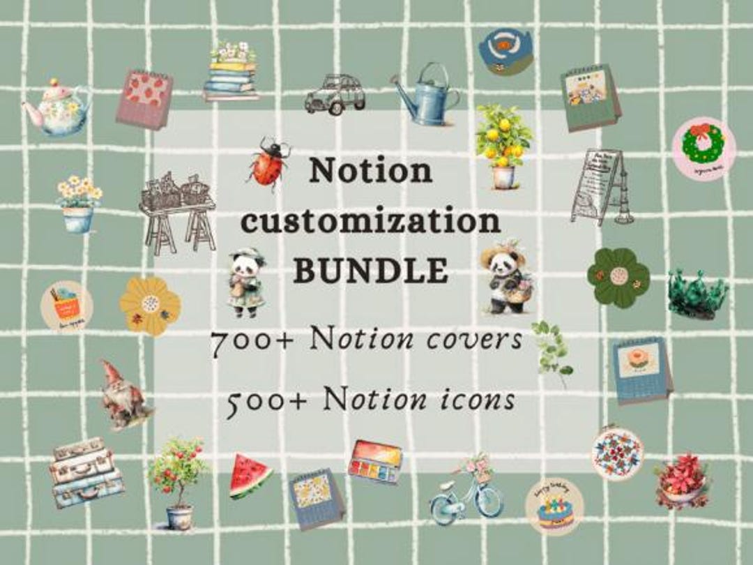 Paquete de iconos y portadas estéticas de Notion para el panel de ...