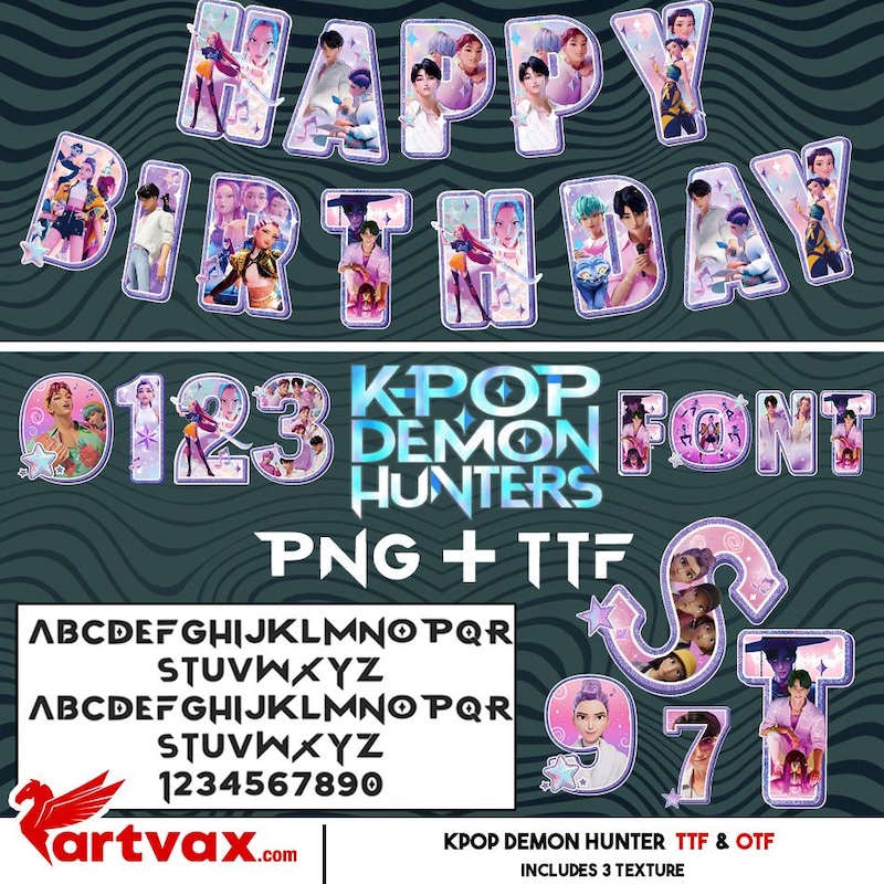 Huntrix font kpop demon hunters - Etsy España