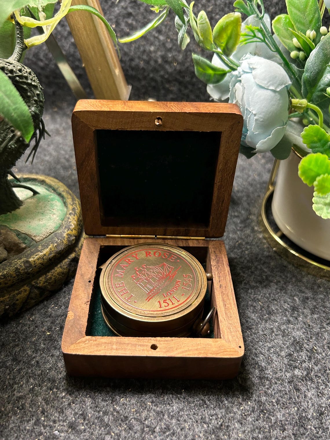 Mary Rose Brass Sundial Compass: Antique Maritime Navigation - Etsy