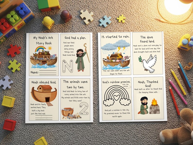 Noah’s Ark Preschool Lesson Plan: Bible Activity Pack (PDF) - Etsy