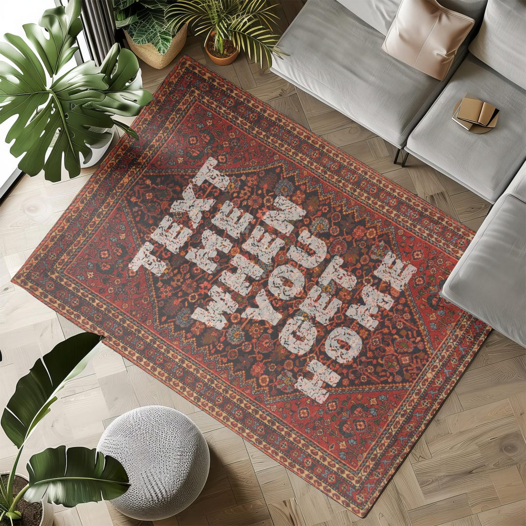 Funny Quote Rug: Persian Style - Text Me When You Get Home - Etsy