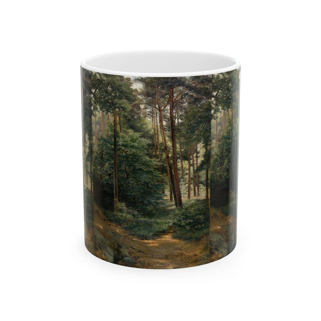 Forest Path Painting Mug | Woodland Landscape Ceramic Mug - Etsy