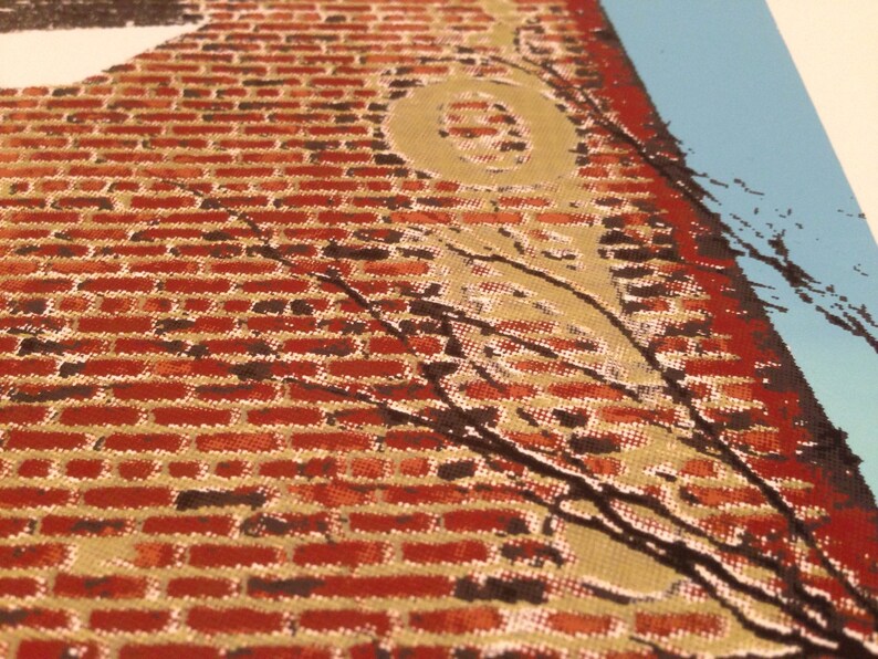 9 Color Screen Print of Omaha Building - Etsy