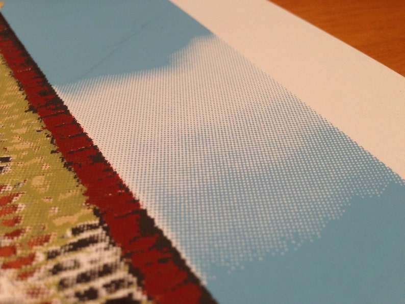 9 Color Screen Print of Omaha Building - Etsy