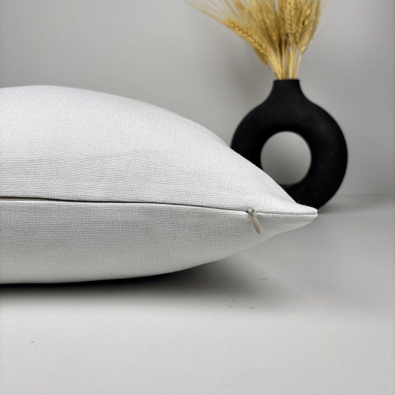 White Linen Pillow Cover, Soft Textured Cushion, Throw Pillow - Etsy