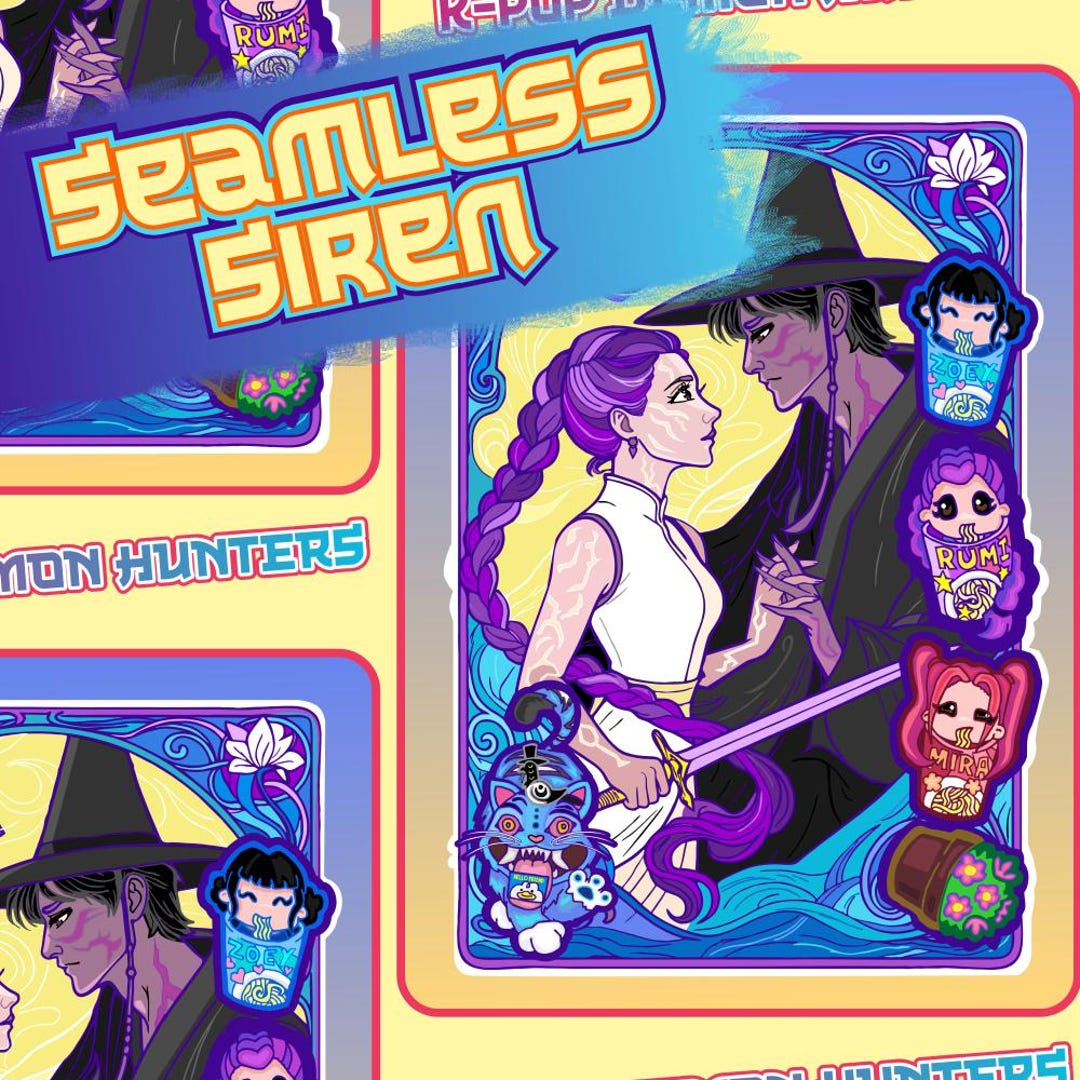 NEW Seamless K-pop Demon Hunters Fanart Pattern - Etsy