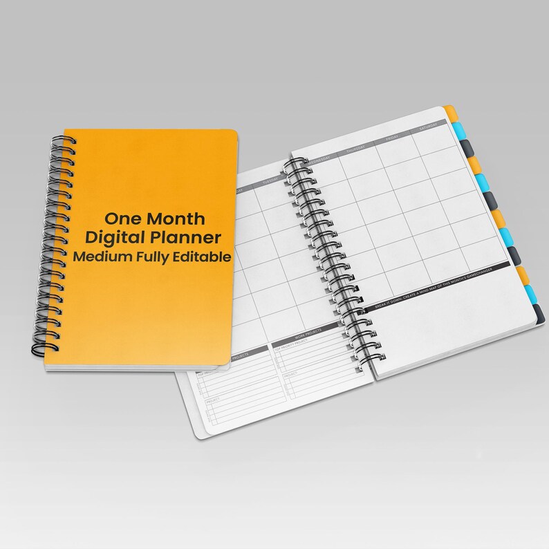 Fully Editable Printable Monthly Digital Planner Template, Print Ready ...