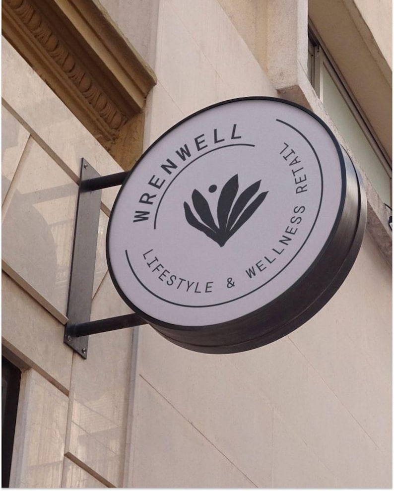 Blade Sign, Custom Round Sign , Double Sided Sign ,storefront Sign ...