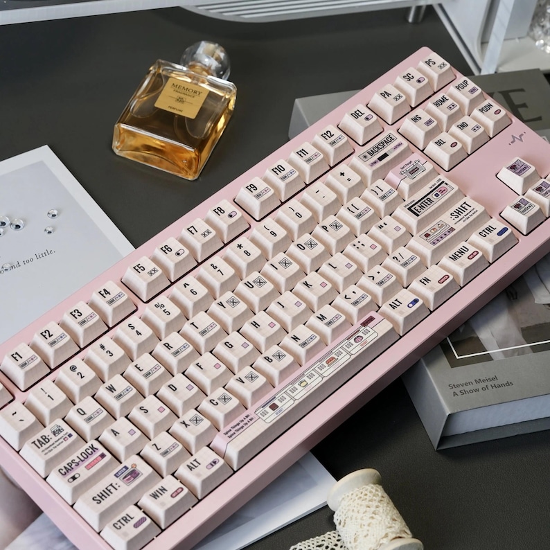 Cute Pastel Dessert & Code Theme Keycaps for Mechanical Keyboard ...