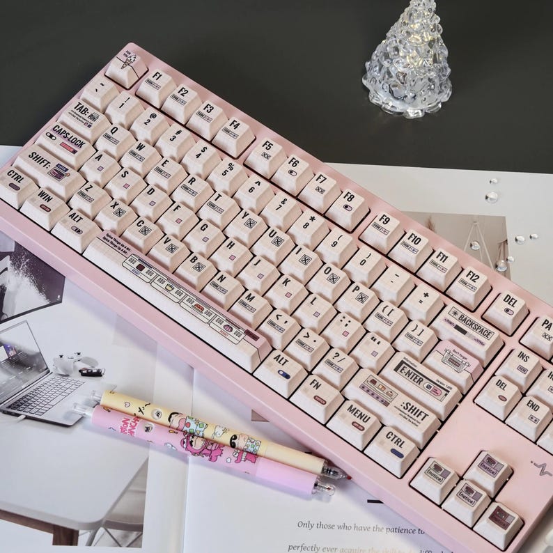 Cute Pastel Dessert & Code Theme Keycaps for Mechanical Keyboard ...