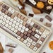Cozy Cafe Theme Coffee Latte Keycap Set for Mechanical Keyboard | Mocha ...