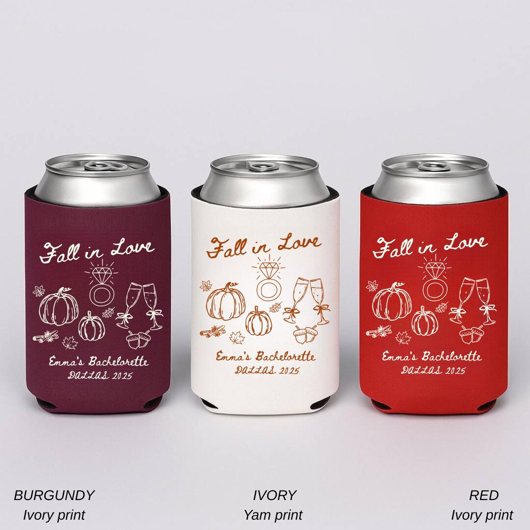 Fall Bachelorette Can Cooler: Custom Neoprene Coozies - Etsy