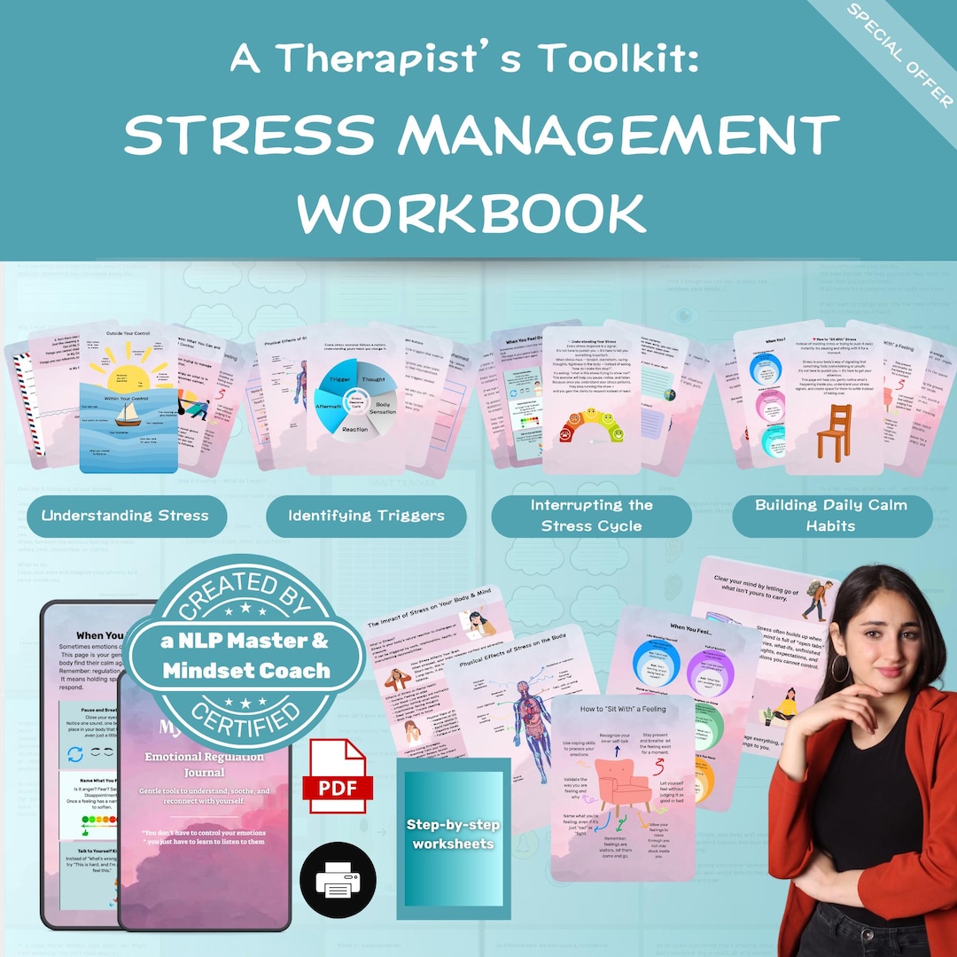 Stress Management Workbook (PDF): Coping Skills, Anxiety Relief ...