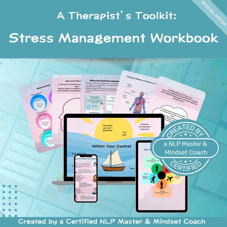 Stress Management Workbook (PDF): Coping Skills, Anxiety Relief ...