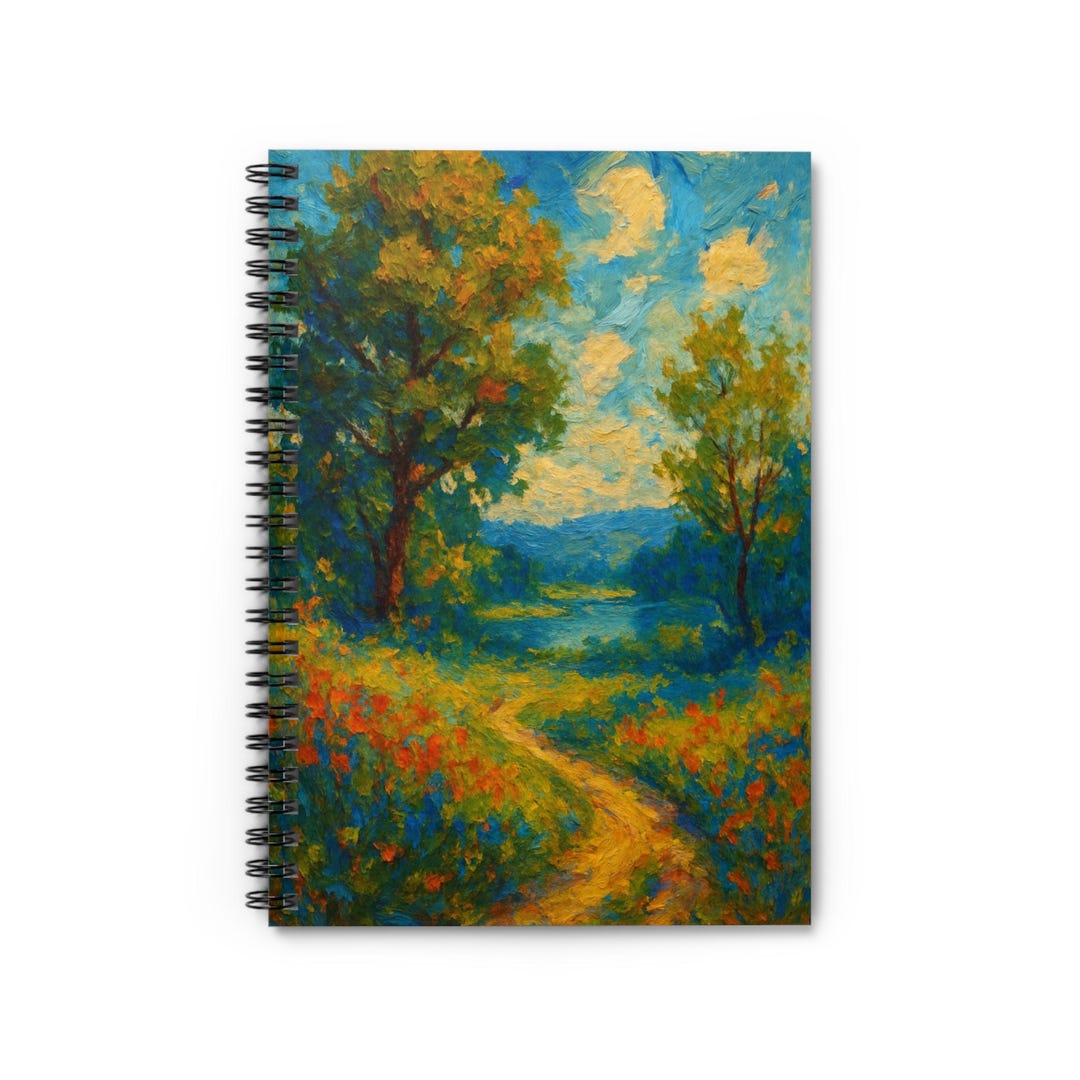Vibrant Landscape Spiral Notebook - Ruled Line, Nature Journal, Floral ...