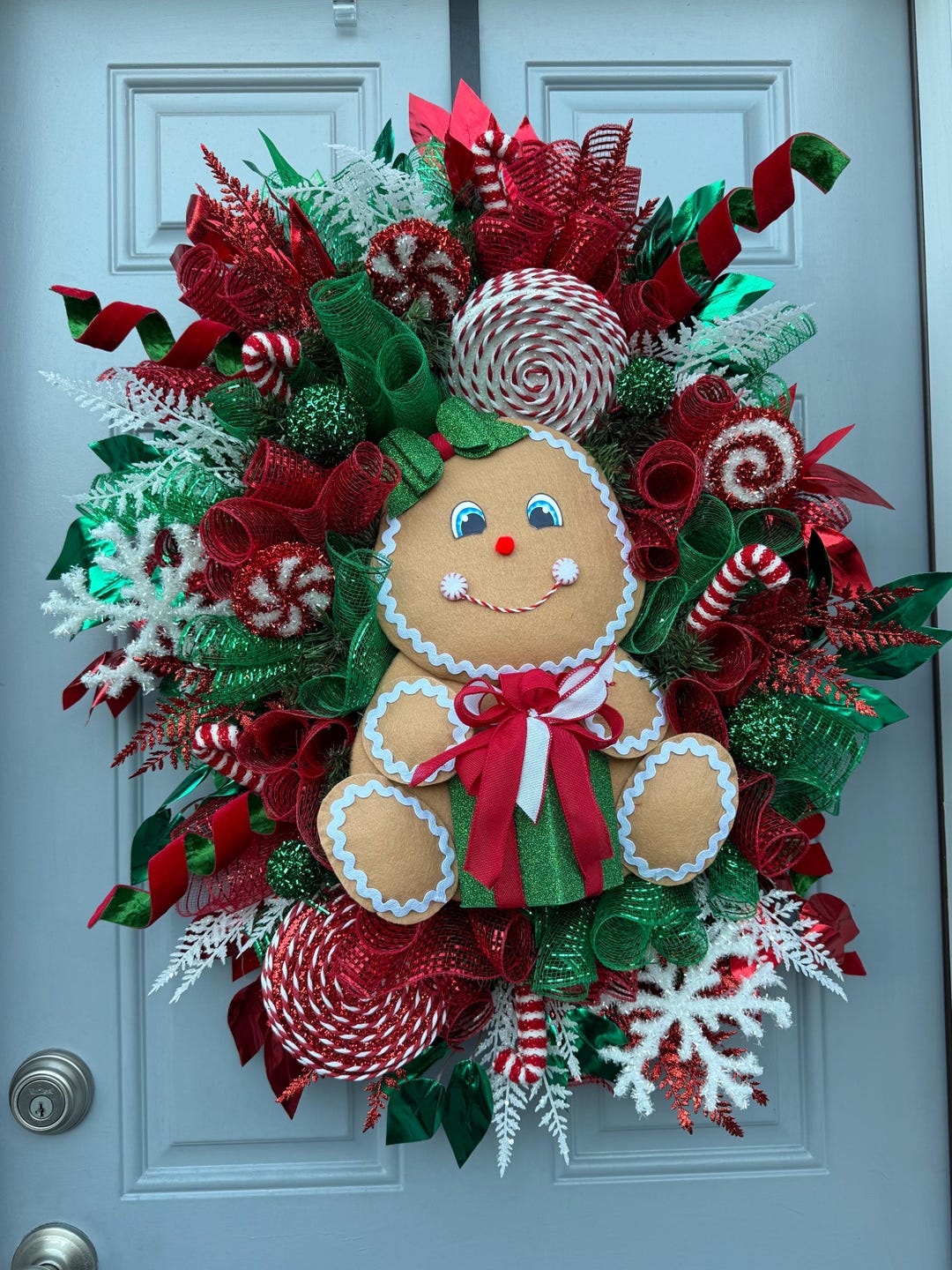 Gingerbread Wonderland Christmas Wreath. Handmade by Hands & Heart ...