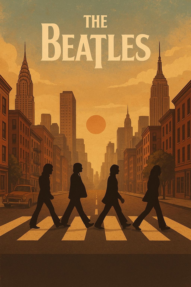 Digital Beatles Poster - Etsy